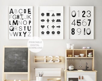Black Classroom Alphabet Posters - Etsy