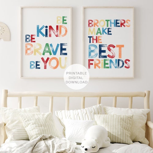 Rainbow Be Kind Be Brave Be You Print Printable Wall Art - Etsy