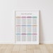Rainbow Multiplication Table Times Table PRINTABLE - Etsy