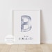 Blue Boys Personalized Name Print Printable Name Art - Etsy