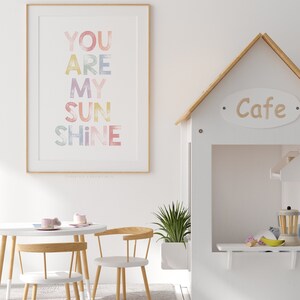 You Are My Sunshine Print, Rainbow Nursery Decor, PRINTABLE Wall Art ...