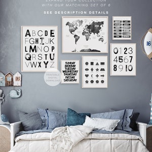 Educational Posters for Toddlers, Set of 3 Digital Prints Download ...