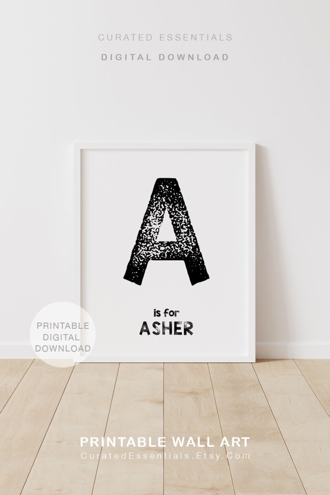 Personalized Name Poster in BLACK Boys Name Print Girls Name - Etsy