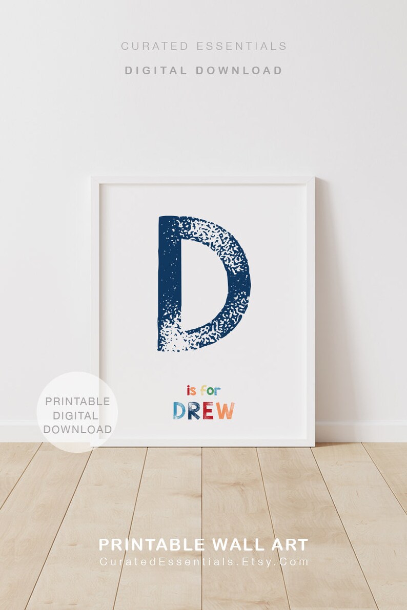 Personalized Name Print Printable Name Art Printable Wall - Etsy