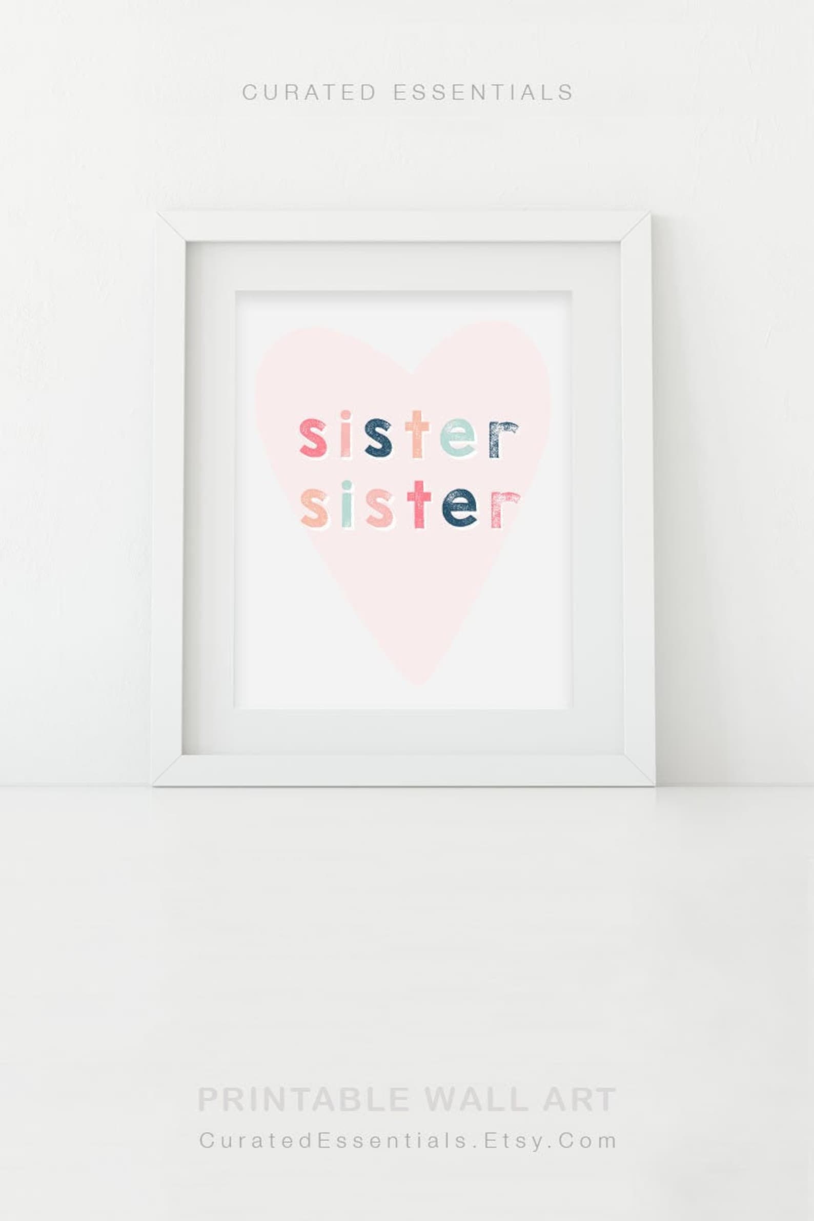 Sister Sister Printable Girly Prints for Girls Girls Wall - Etsy