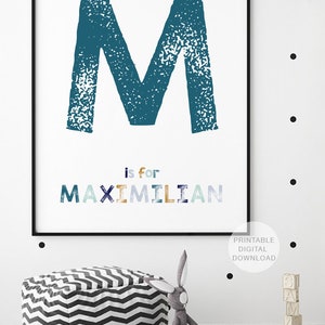 Personalized Name Print, Printable Name Art, Printable Wall Art, Boys ...