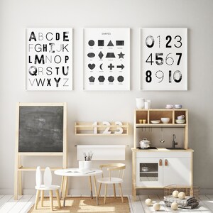 Educational Posters for Toddlers, Set of 3 Digital Prints Download ...