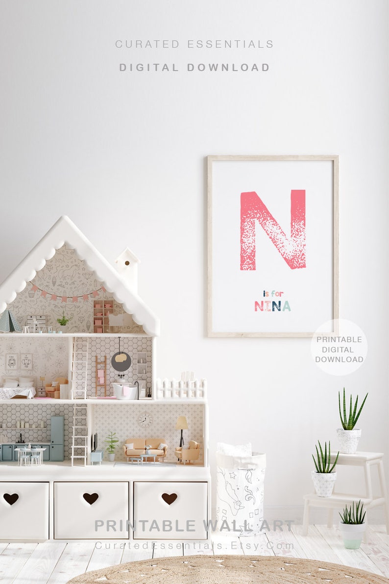 Personalized Name Print Printable Name Art Printable Wall | Etsy