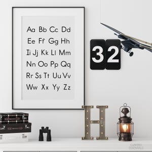 Alphabet Poster, Upper and Lowercase ABC Poster, Handwriting Chart ...