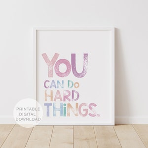 Set of 6 Girls Pink Rainbow Empowering Prints, Printable Wall Art ...