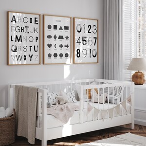 Educational Posters for Toddlers, Set of 3 Digital Prints Download ...