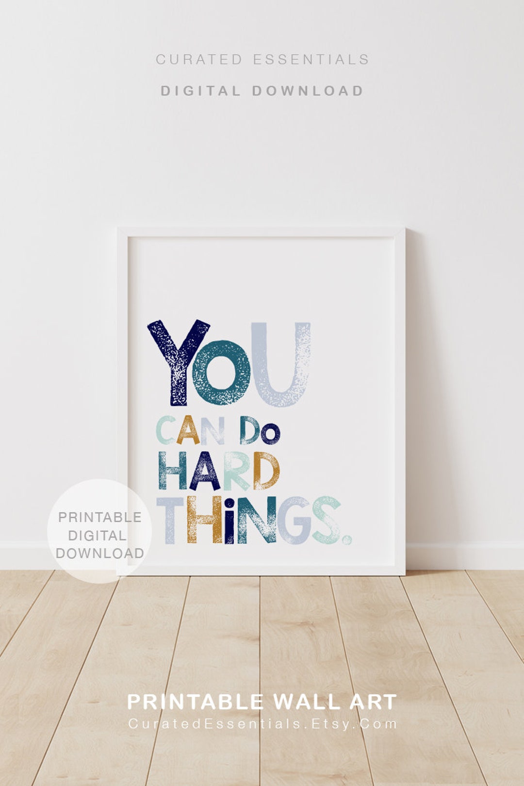 You Can Do Hard Things Positive Affirmation, PRINTABLE Wall Art, Growth ...