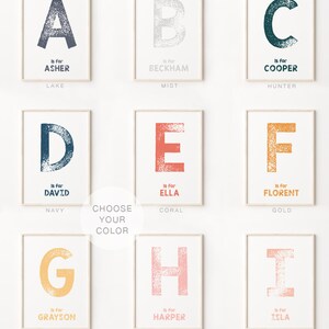 Custom Color Name Print, Choose Your Color Printable Name Art, Nursery ...