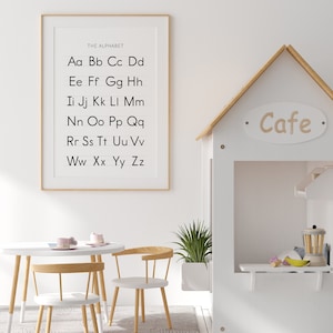 Alphabet Poster, Handwriting Chart Print, Printable Educational Wall ...