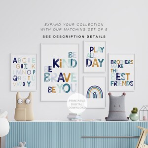 Be Kind Be Brave Be You Print, Printable Wall Art, Nursery Decor, Wall ...