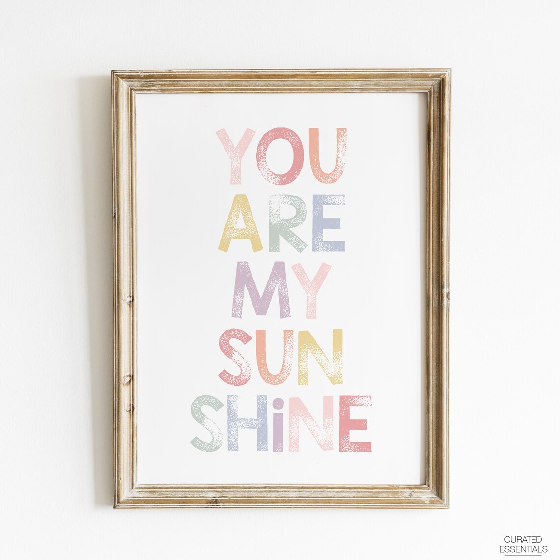 You Are My Sunshine Print, Rainbow Nursery Decor, PRINTABLE Wall Art ...