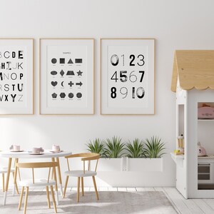 Educational Posters for Toddlers, Set of 3 Digital Prints Download ...