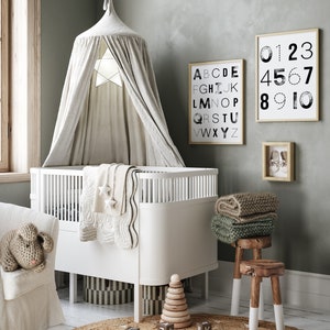 Black and White Alphabet and Numbers Set of 2 Prints - Etsy