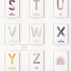Custom Color Name Print, Choose Your Color Printable Name Art, Nursery ...
