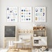 Playroom Wall Decor Educational Posters Set of 3 Prints - Etsy