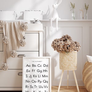 Alphabet Poster, Handwriting Chart Print, Printable Educational Wall ...