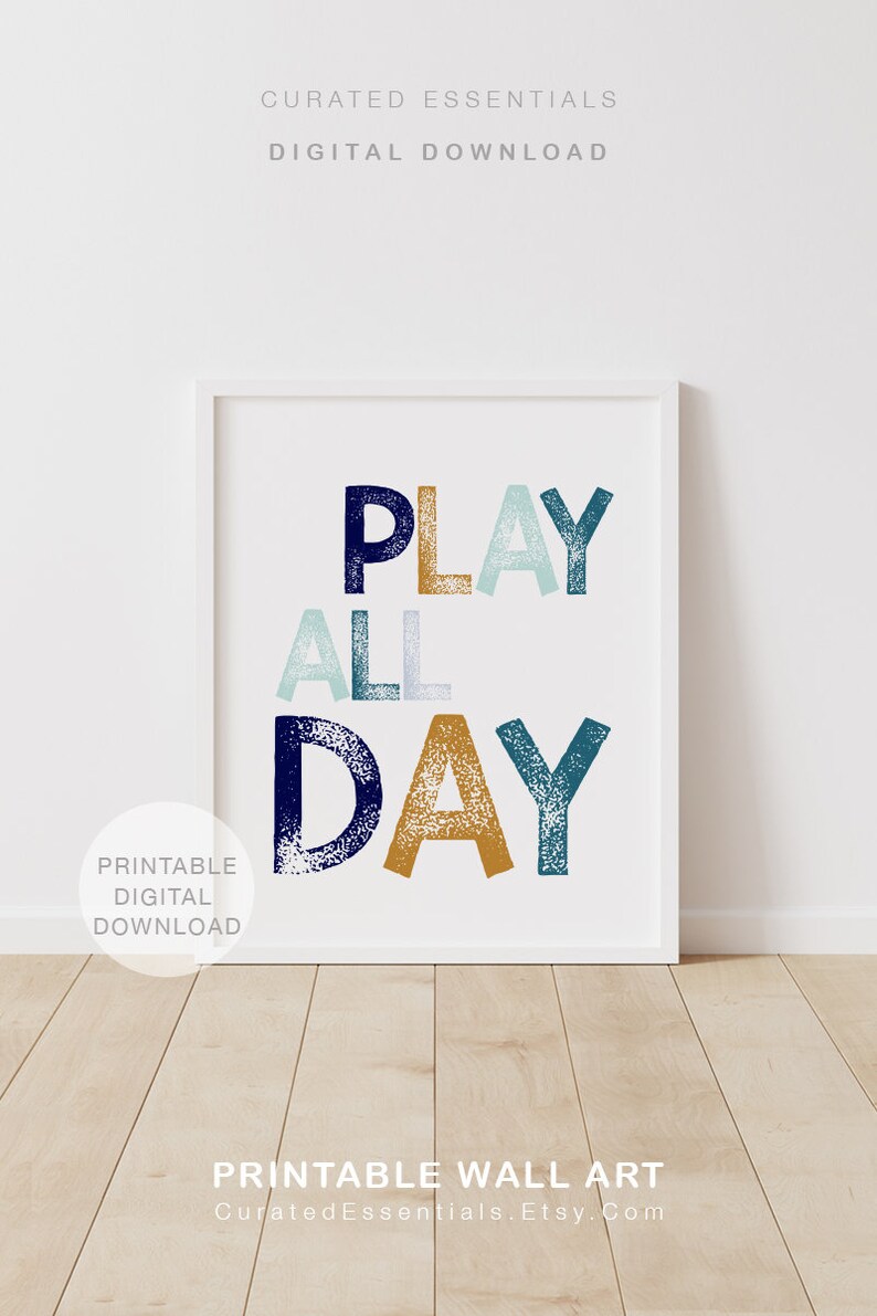 Set of 5 Prints Alphabet Poster Printable Wall Art Boys - Etsy