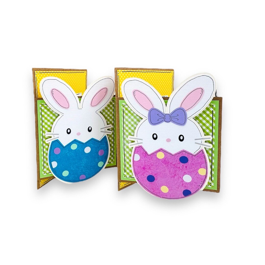 Eggstra Cuteness Bunny Filled Eggs Handmade Easter Greeting Cards for ...