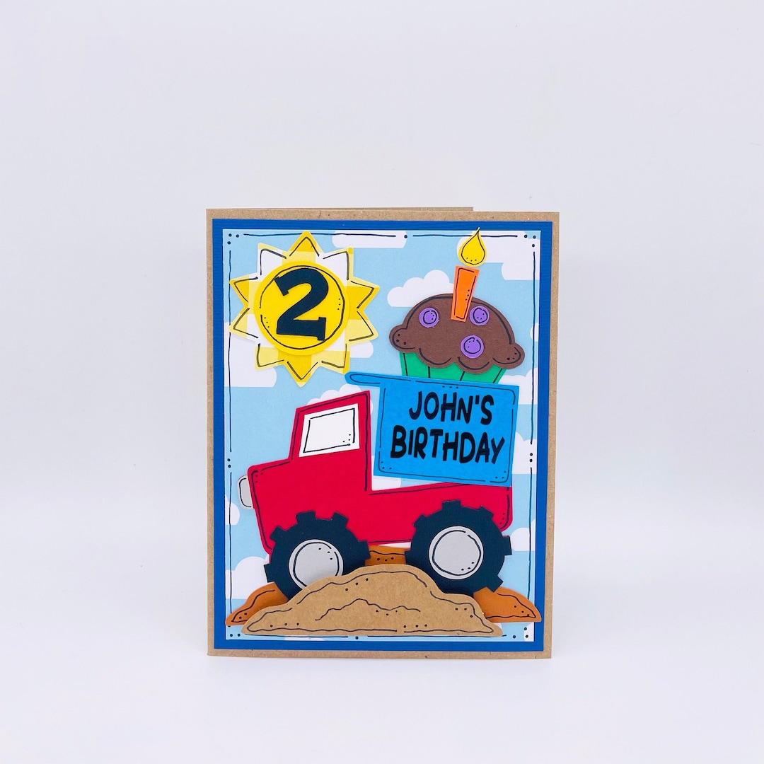 Boy's Loads of Birthday Wishes Dump Truck Age Birthday Handmade ...
