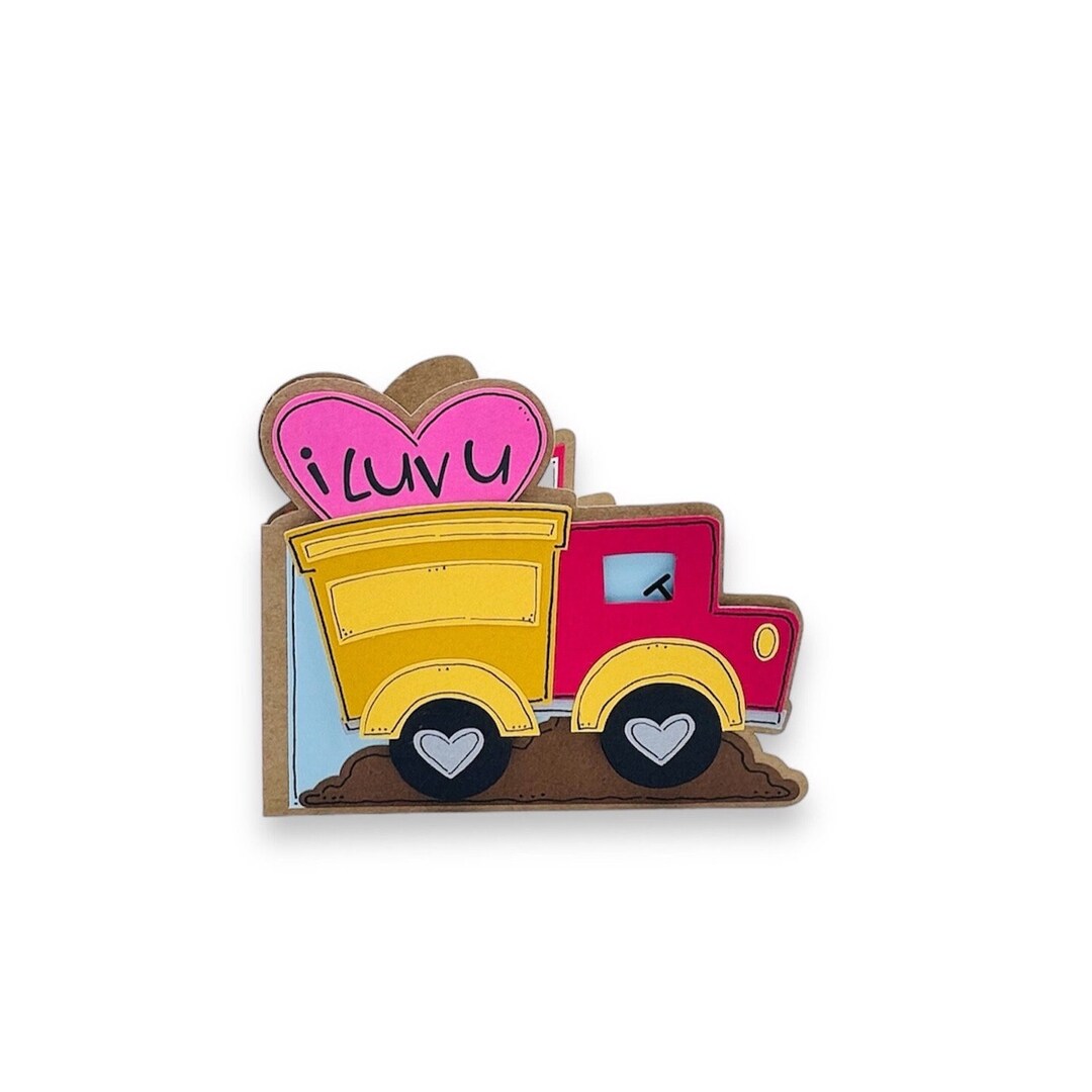 A Truck Load of Love Handmade Dump Truck Valentines Day Greeting Card ...