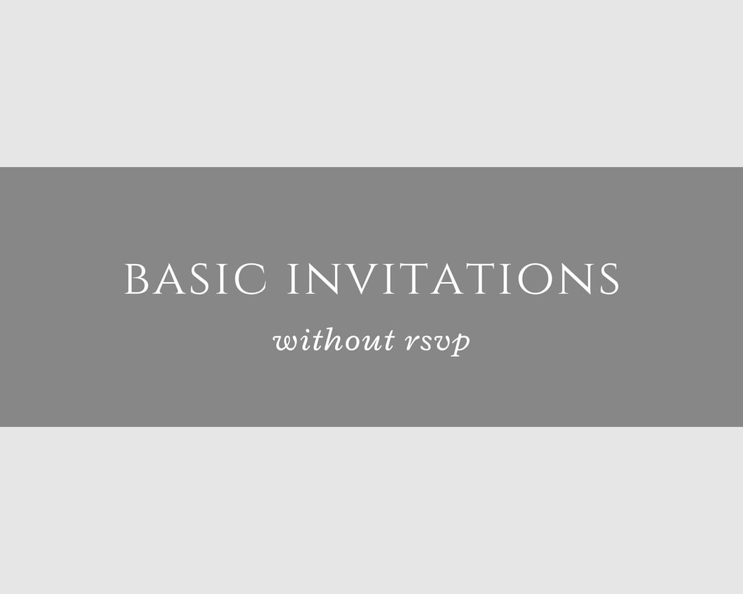 Custom Wedding Invitations - Style: Basic Wedding Invitations ...