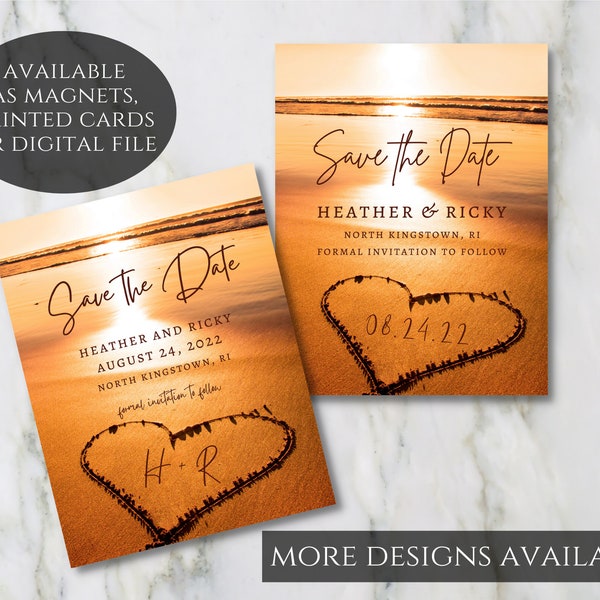 Sunset Beach Save the Date - Etsy