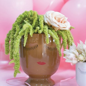 Medium Celfie Vase Face Pot Planter for Cacti or Succulent Plant; Makes ...