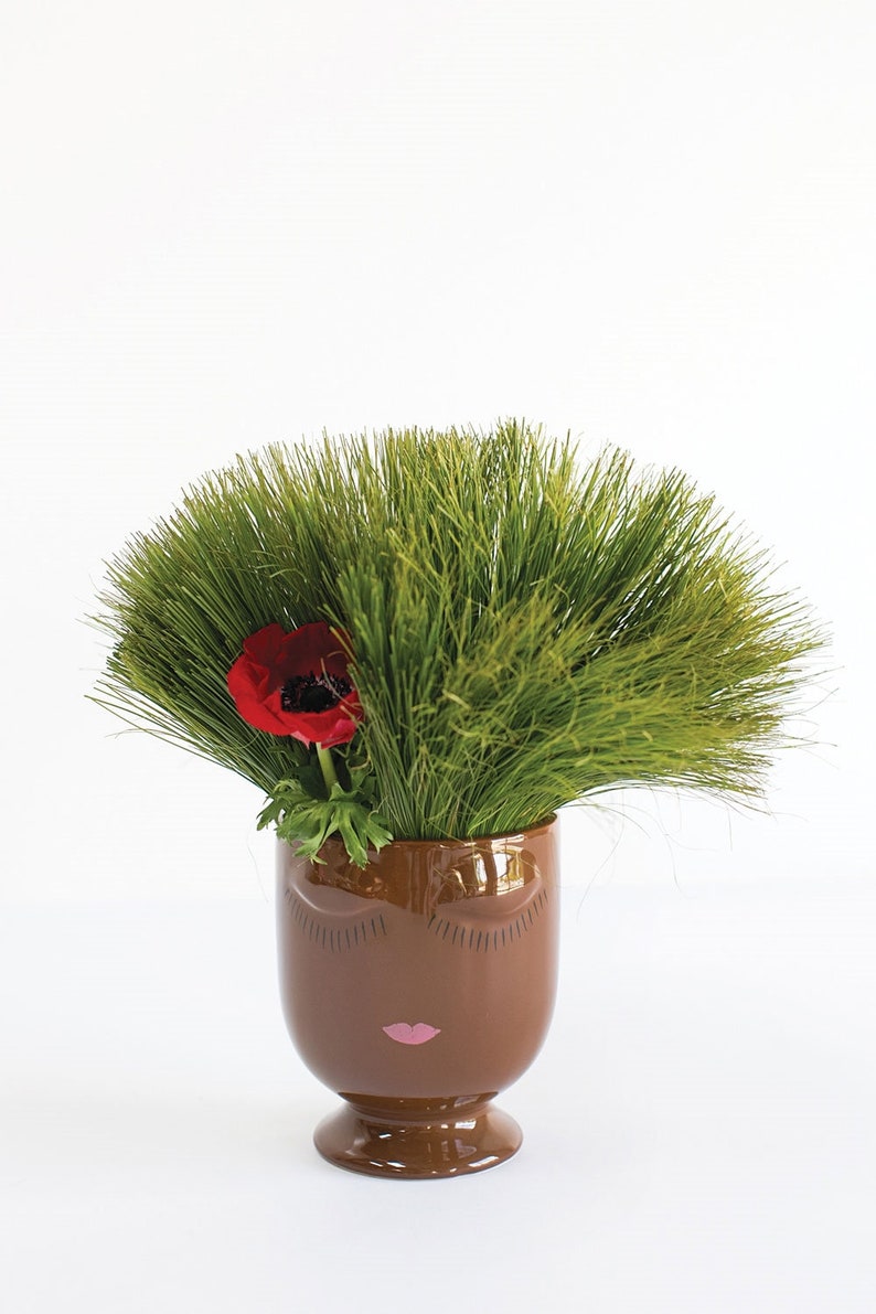 Medium Celfie Vase Face Pot Planter for Cacti or Succulent Plant; Makes ...