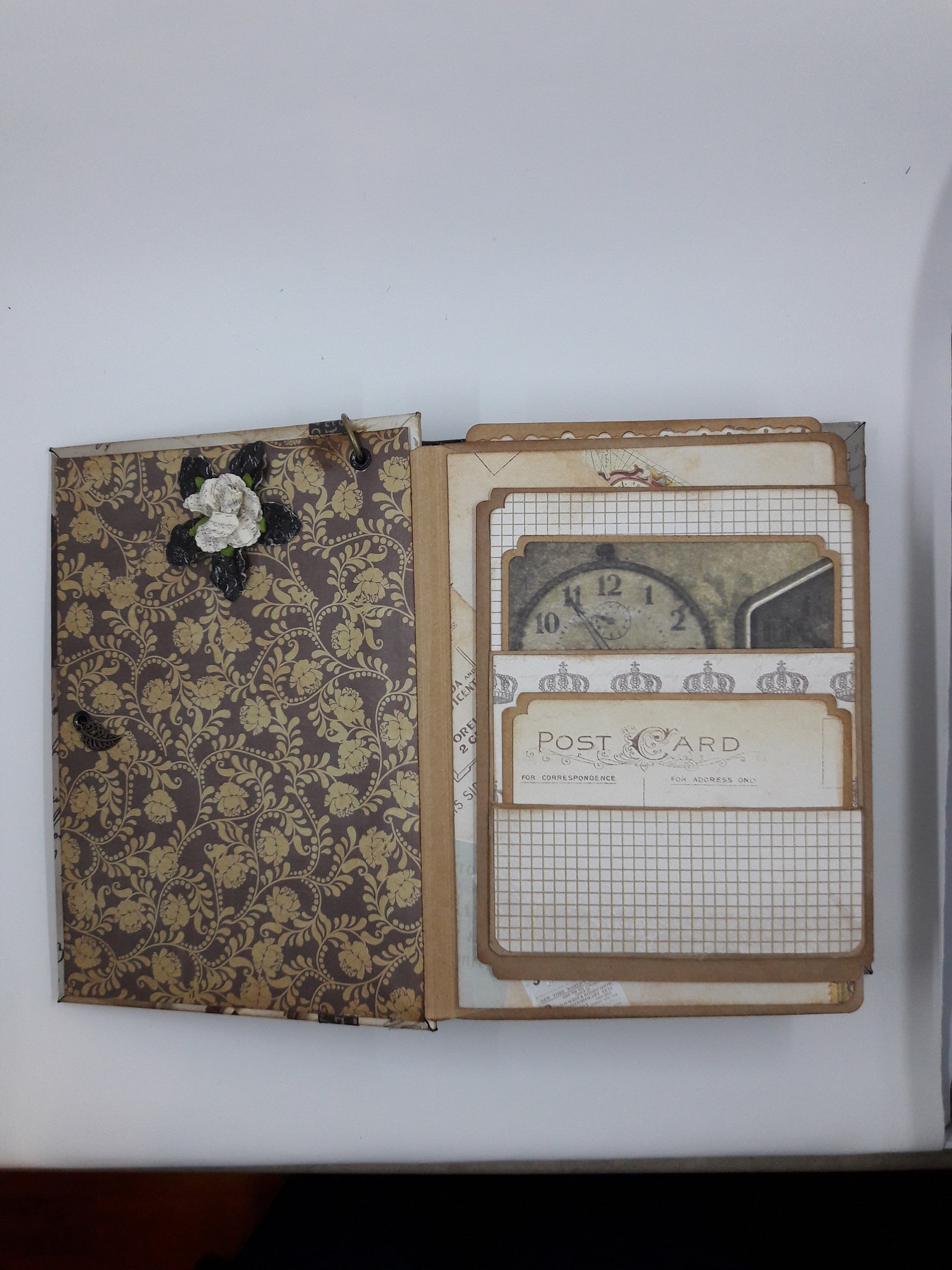 Mini Album CARTE POSTALE Hard Cover 7.75 X 5.75 Gift Scrapbook Diary ...