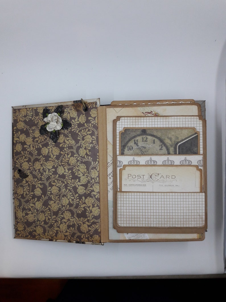 Mini Album CARTE POSTALE Hard Cover 7.75 X 5.75 Gift Scrapbook Diary ...