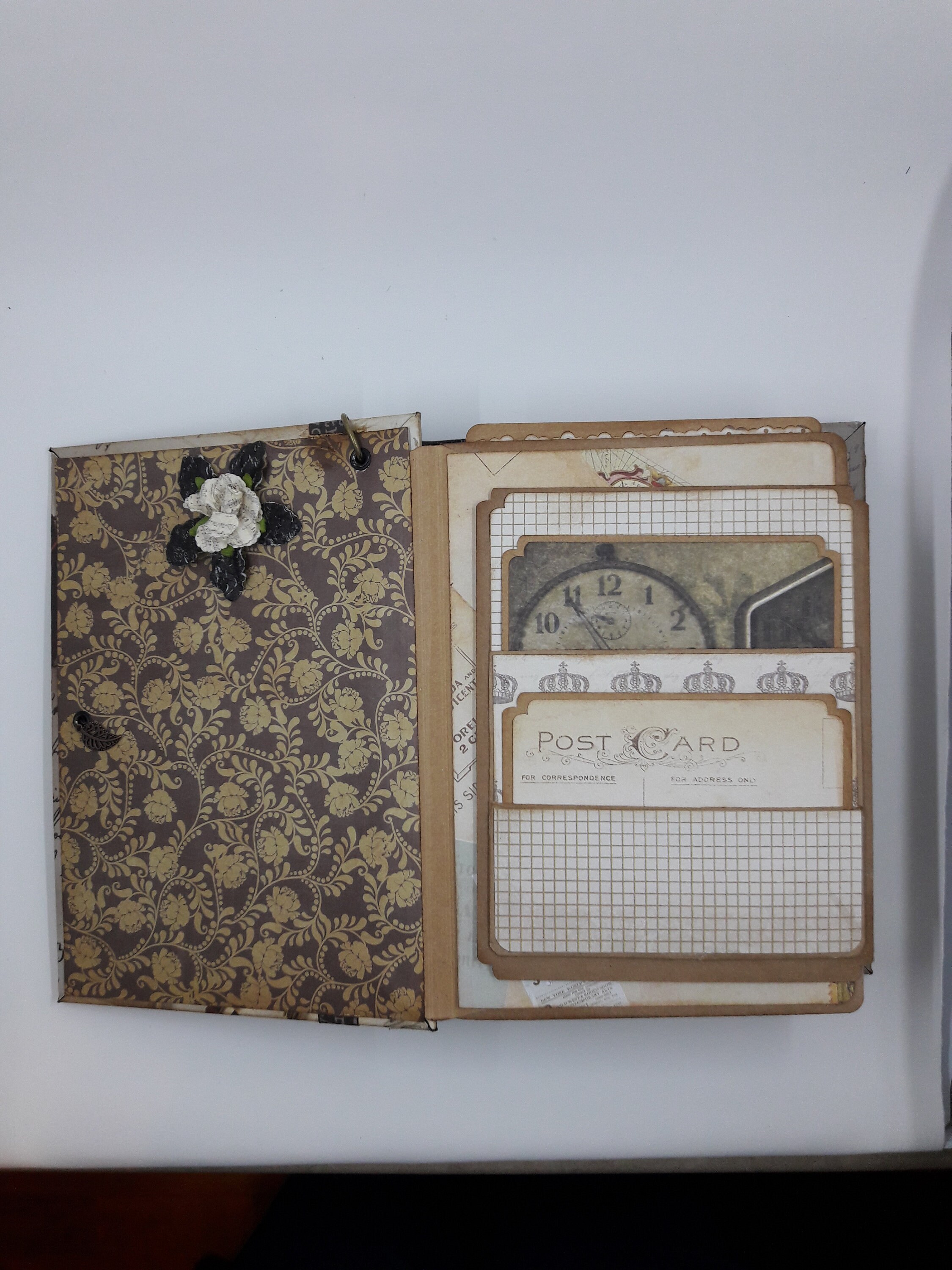 Mini Album CARTE POSTALE Hard Cover 7.75 X 5.75 Gift Scrapbook Diary ...