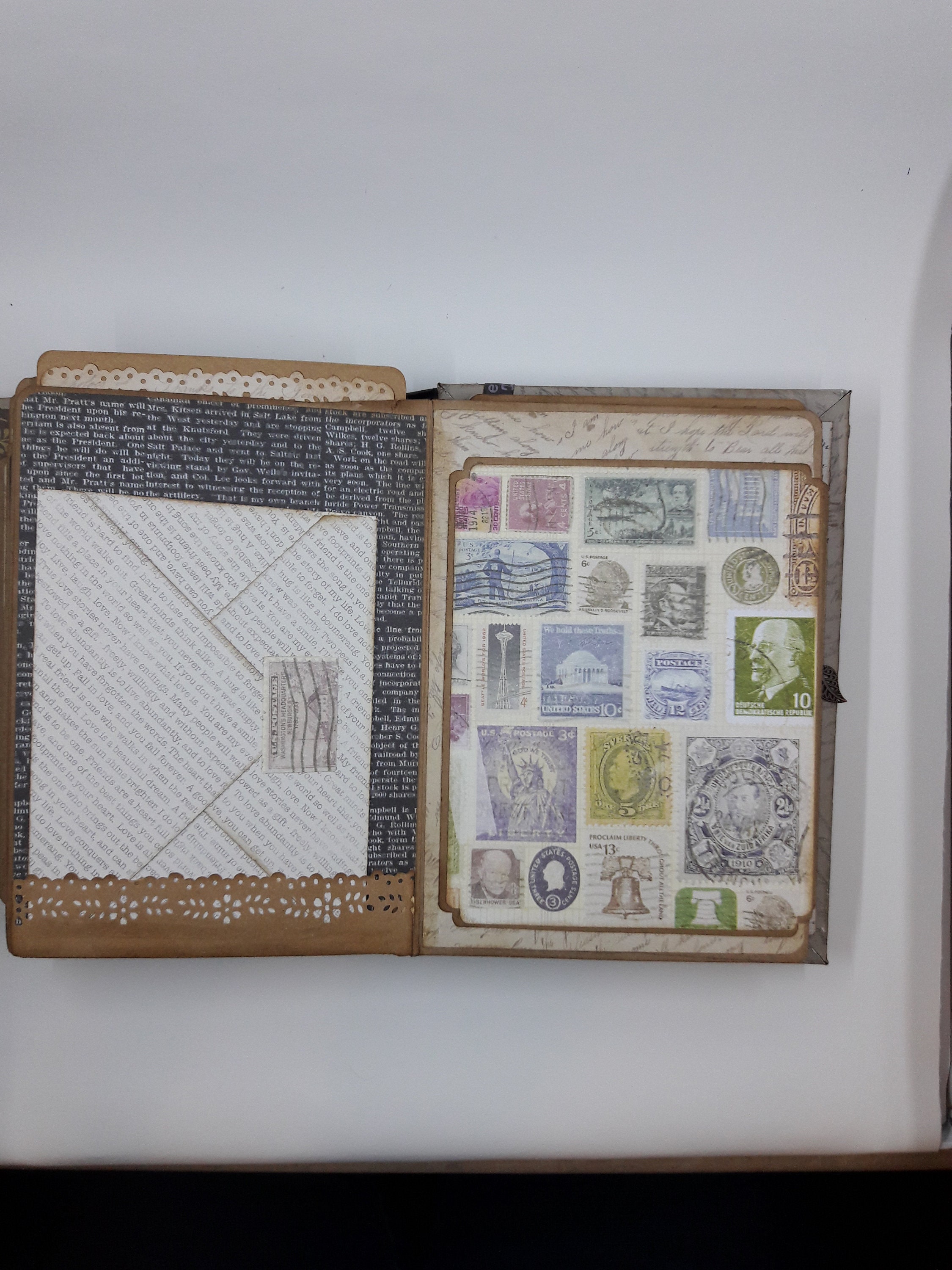 Mini Album CARTE POSTALE Hard Cover 7.75 X 5.75 Gift Scrapbook - Etsy