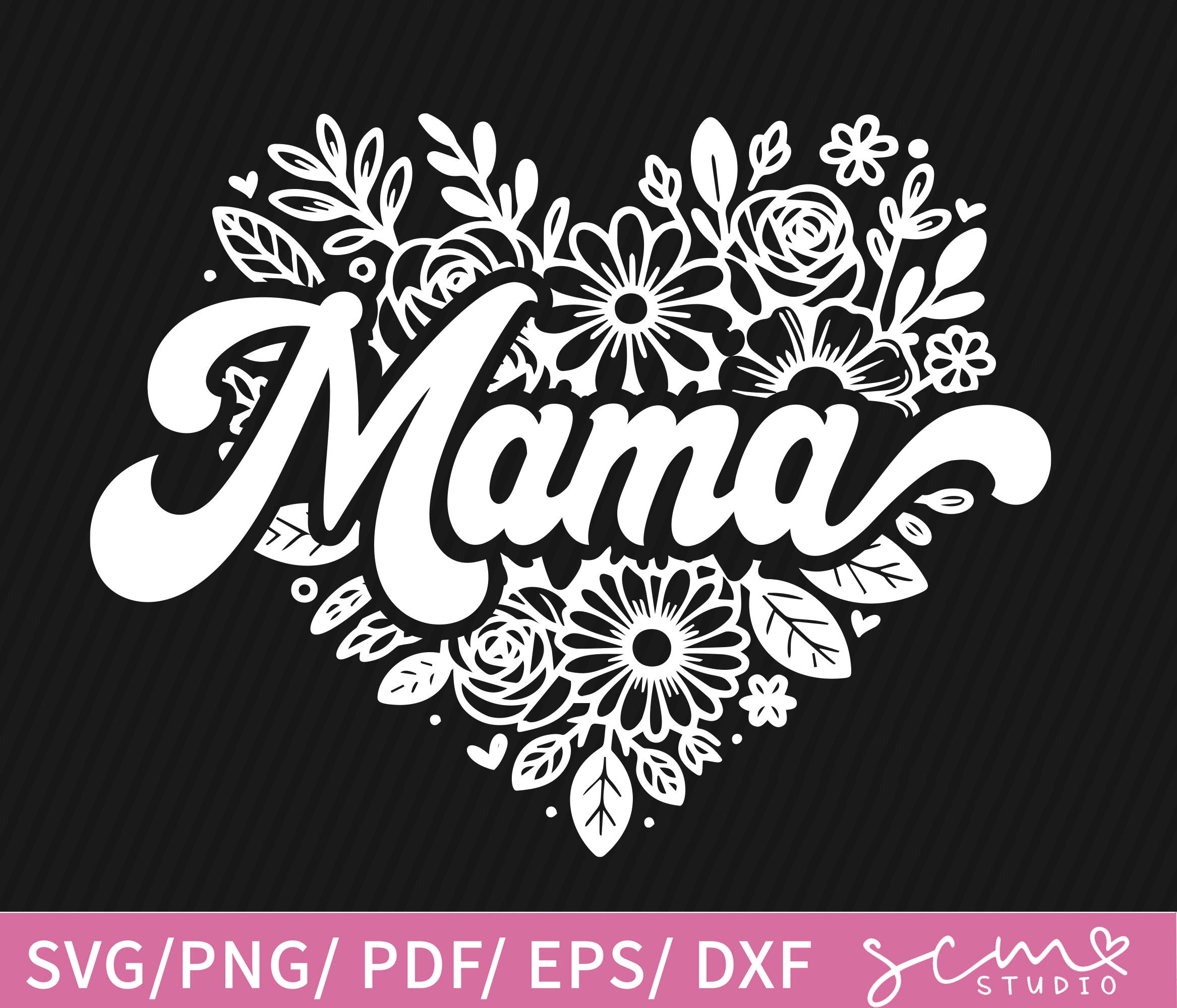 Retro Mama Svg Cut Files/ Mama Heart Svg Design, Valentine Mama Svg ...