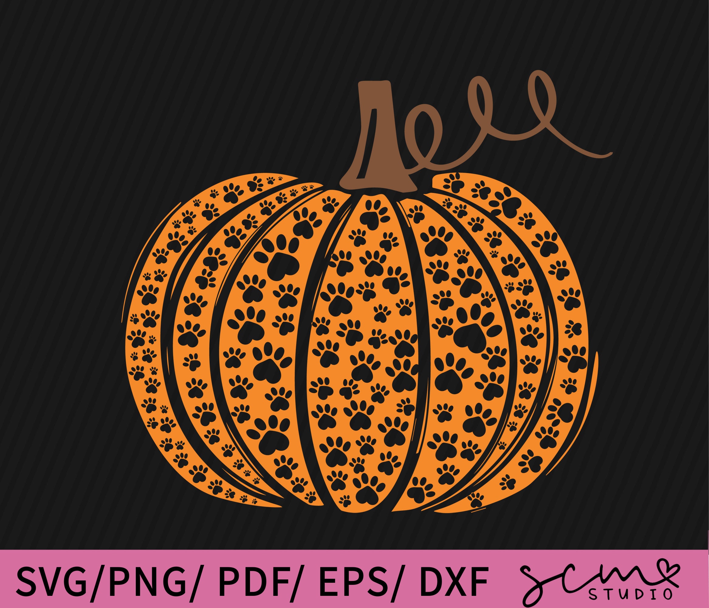 Paws Dog and Cat Pumpkin SVG Cut Files/ Pumpkin Season SVG - Etsy