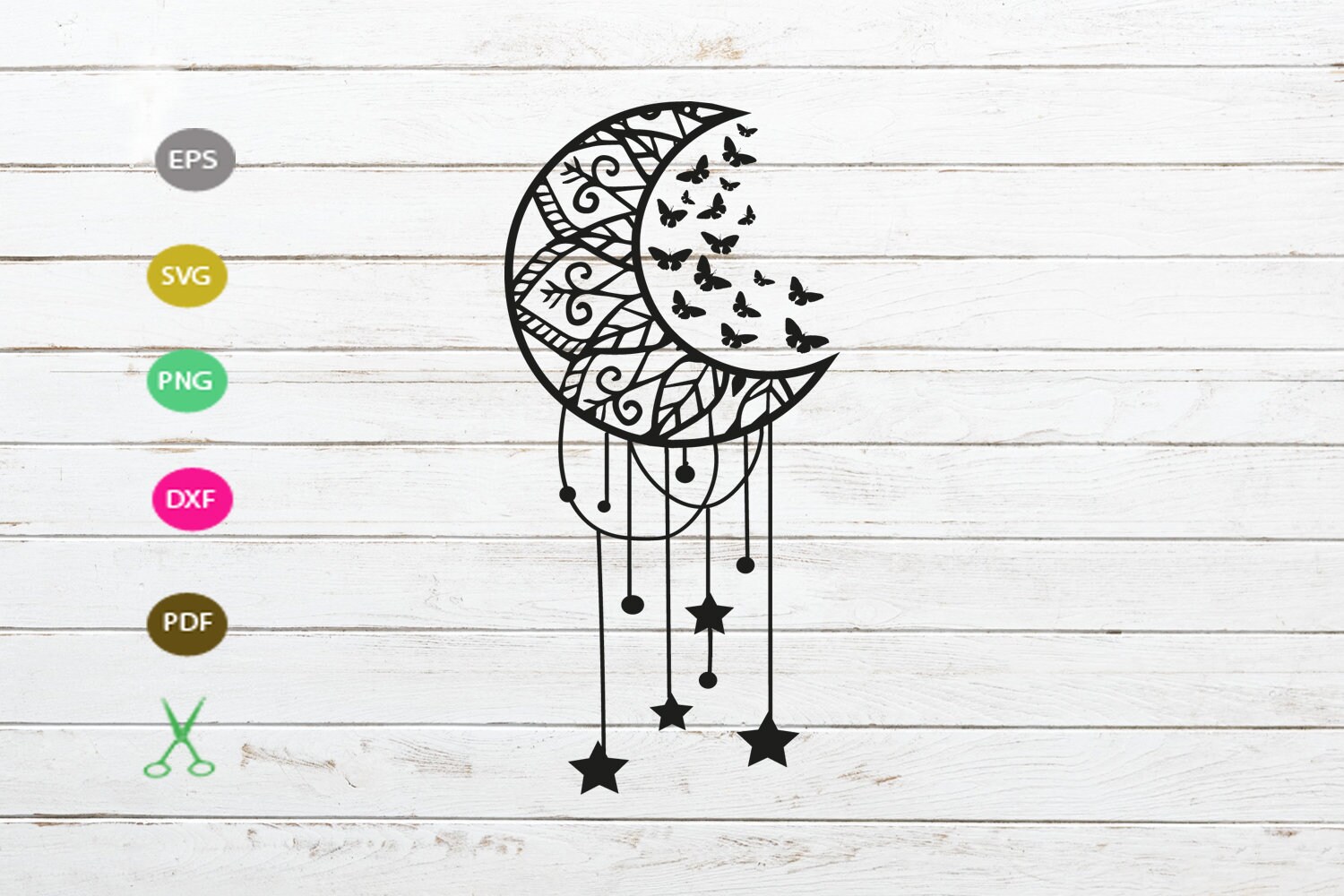 Moon Svg Cut Filemoon Butterfly Svg Filemoon Svg for - Etsy