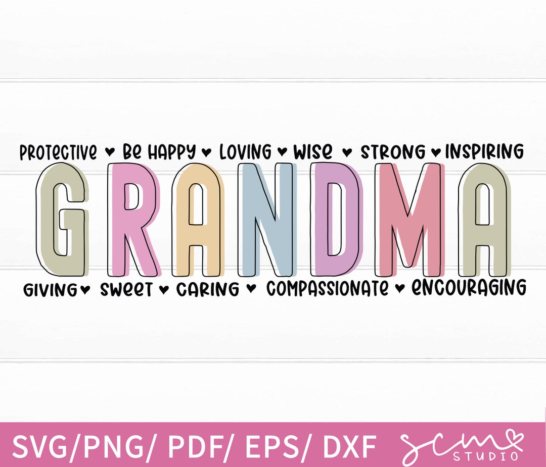 Grandma SVG Cut Files/ Grandma Shirt Design/ Grandma Png Design ...