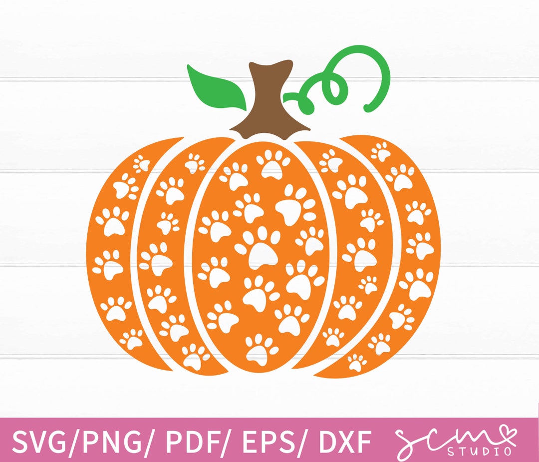 Paws Dog and Cat Pumpkin SVG Cut Files/ Dog Pumpkin SVG Design - Etsy