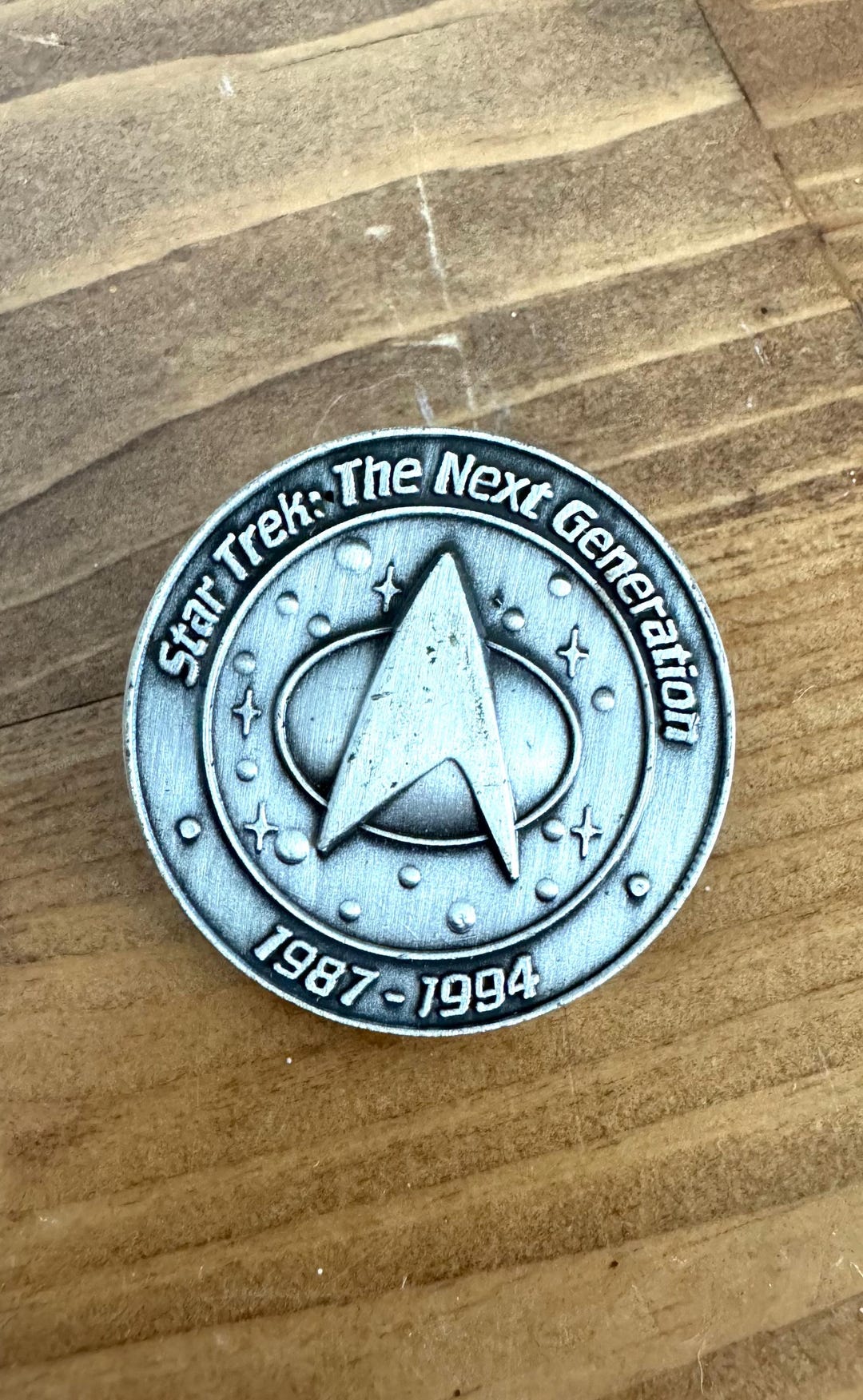 Star Trek Silver Pin the Next Generation 1987-1994 Pinback Vintage 1992 ...