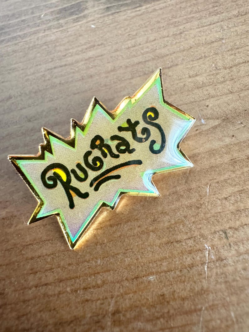 Rugrats Nickelodeon Vintage Pin - Cartoon TV Show Logo Pinback - 1993 ...