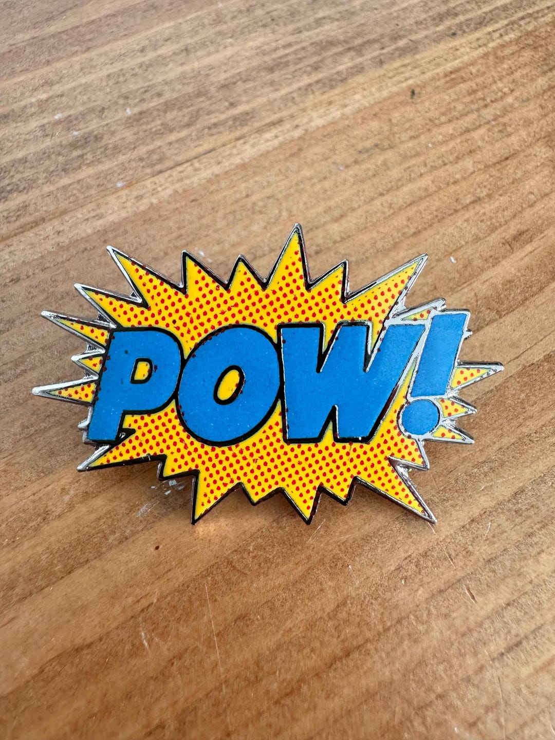 Vintage POW DC Comics 1995 Enamel Comic Book Lapel Pin - Yellow & Blue ...