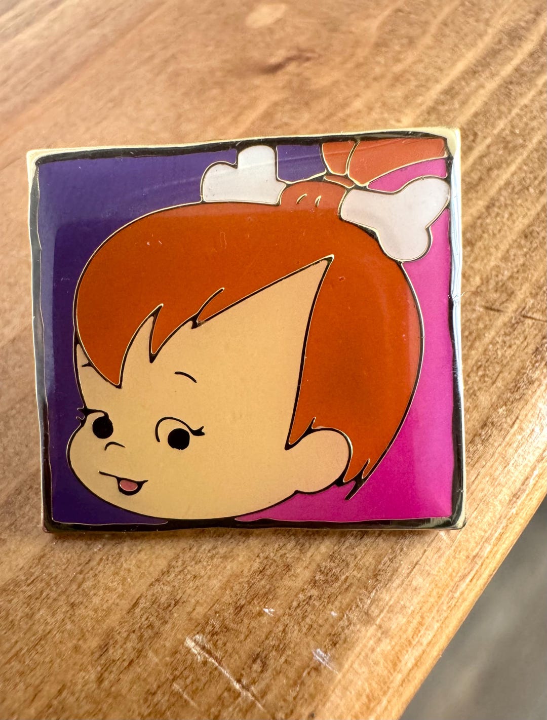 Pebbles Flintstone Cartoon Pin - the Flinstones Square Lapel Pinback ...