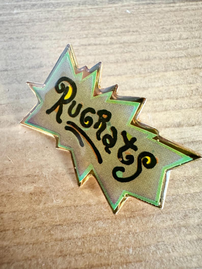 Rugrats Nickelodeon Vintage Pin - Cartoon TV Show Logo Pinback - 1993 ...
