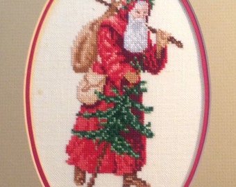 Santa cross stitch | Etsy
