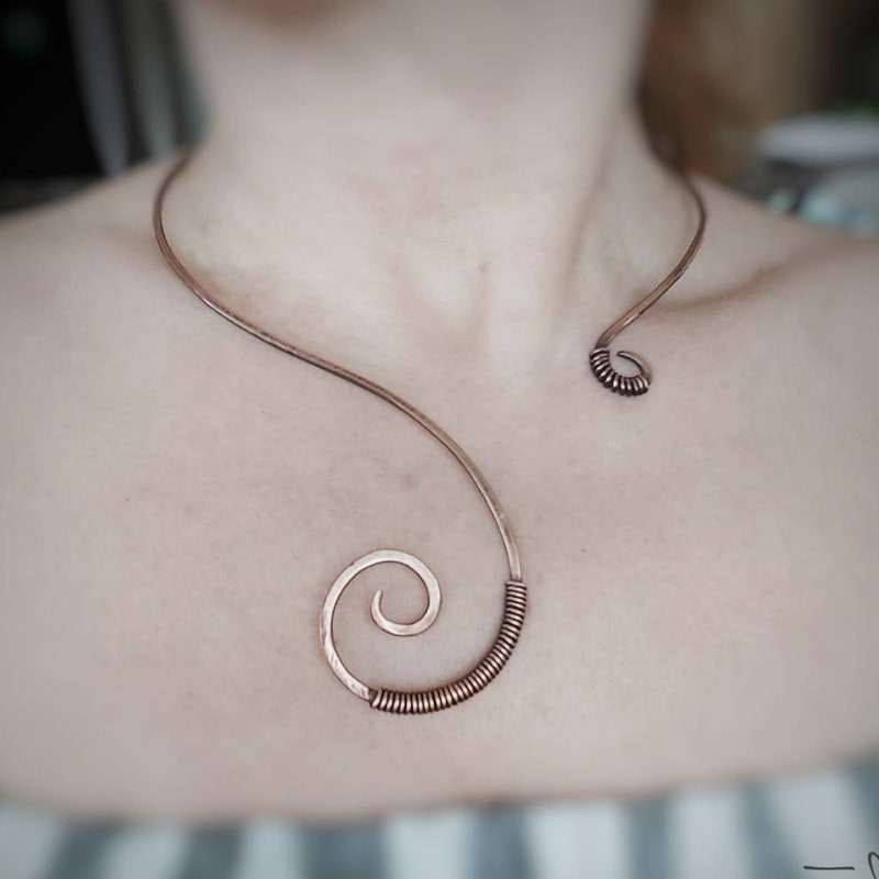Copper Wire Necklace - Etsy