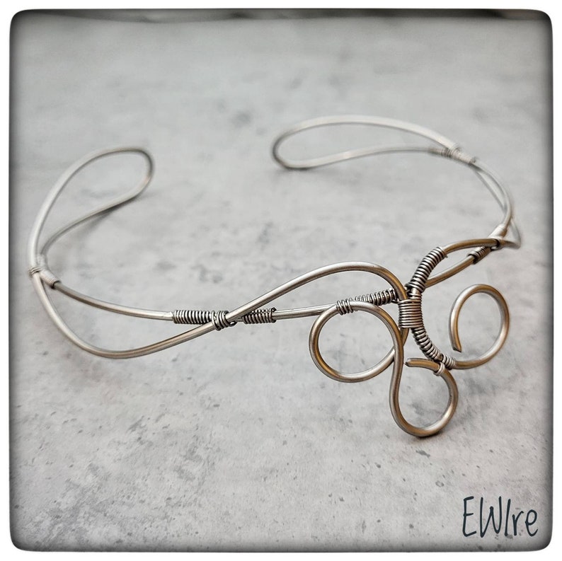 Silver Color Open Choker, 316L Surgical Wire Necklace, Rigid Wire ...